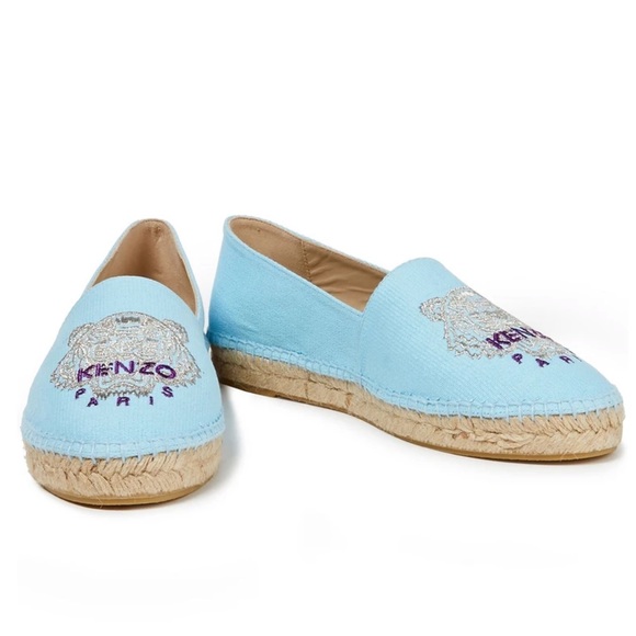 Kenzo | Shoes | Kenzo Blue Espadrille Platform Shoe In Baby Blue With ...
